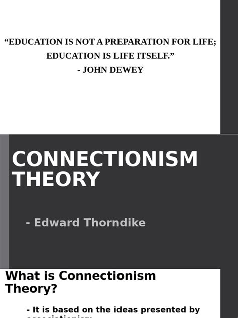Connectionism Theory Pdf Behavior Modification Psychology