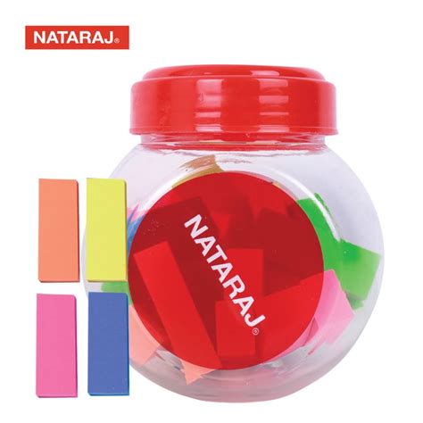Nataraj Neon Big Earesers Assorted Color 1 Pack