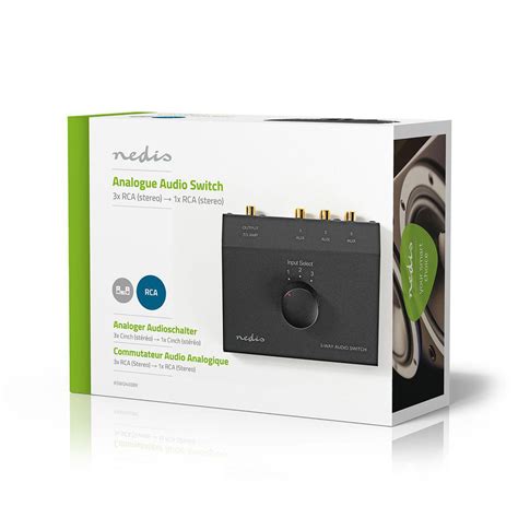 Analogue Audio Switch 3 Ports Connection Input 3x 2x Rca Female
