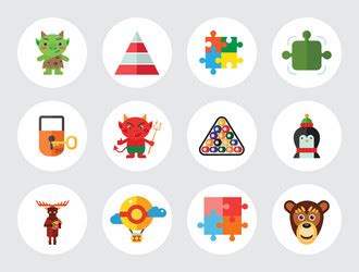 Gamification Icon Set Royalty Free Vector Image