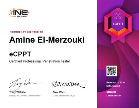 Ecppt Certificationachieved Penetrationtesting Cybersecurity