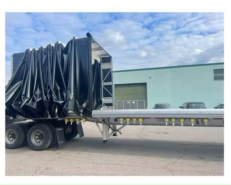 Heavy Duty Pvc Mesh Dump Truck Flatbed Trailer Sliding Tarp System Sliding Tarp System And