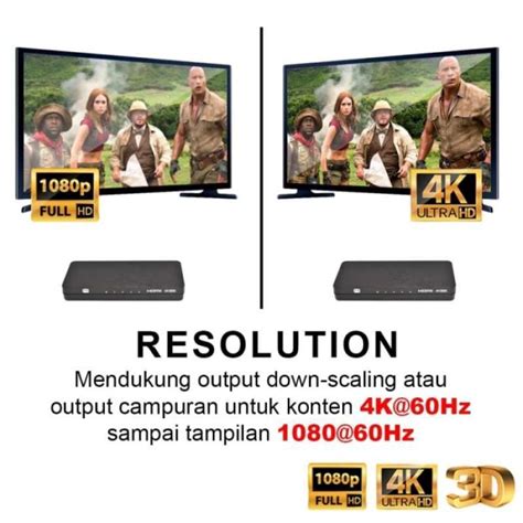 Jual Hdmi Splitter 1 Input 4 Output Full Hd 3d 4k 4 Port Monitor Px Hd2 141 Di Seller Kingyo