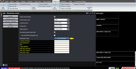 setting up closed loop idle control on modular ecus