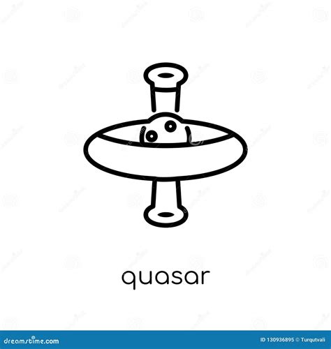 Linear Quasar Icon From Astronomy Outline Collection Thin Line Quasar Vector Isolated On White