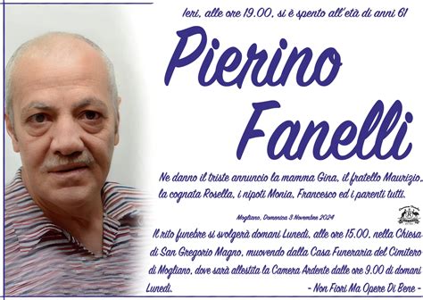Pierino Fanelli Rossetti Onoranze Funebri Tolentino Mogliano