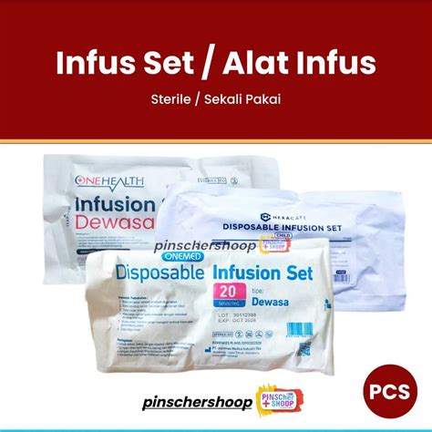 Jual Infuset Dewasa Selang Infus Set Medis Infusan Steril Sekali Pakai