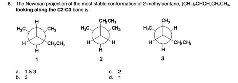 Newman Projection Of 2 Methylpentane