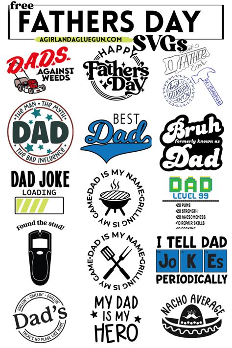 Fathers Day Svg A Girl And A Glue Gun