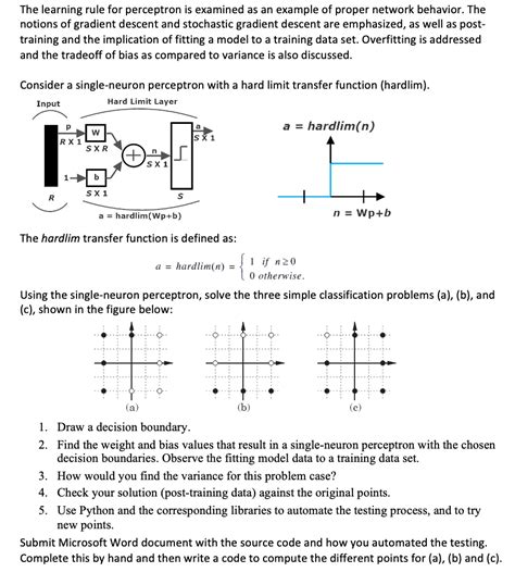 Solved The Learning Rule For Perceptron Is Examined As An Chegg