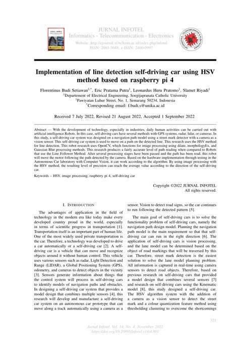 Pdf Implementation Of Line Detection Self Driving Car Using Hsv