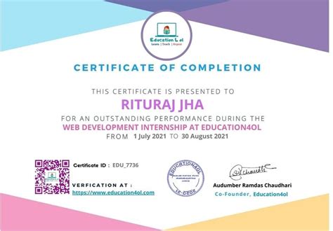 Rituraj Jha On Linkedin Webdevelopment Learning Experience Education Skills Internship