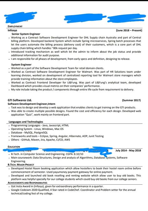 Resume Not Getting Shortlisted Blind