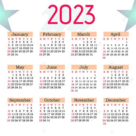 2023年月曆矢量圖範本下載，設計模板素材在線下載