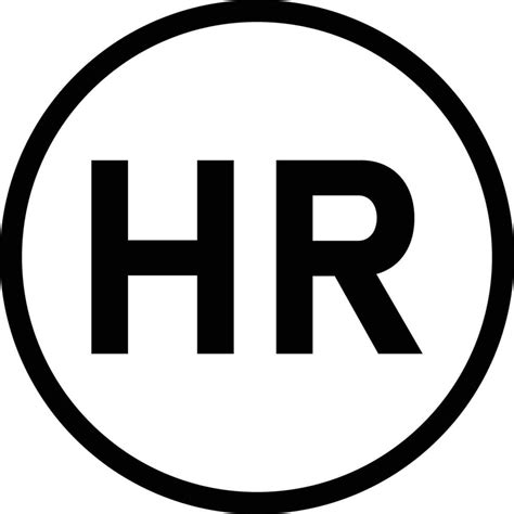 Hr Icon Circle Vector Isolated On White Background Human Resources