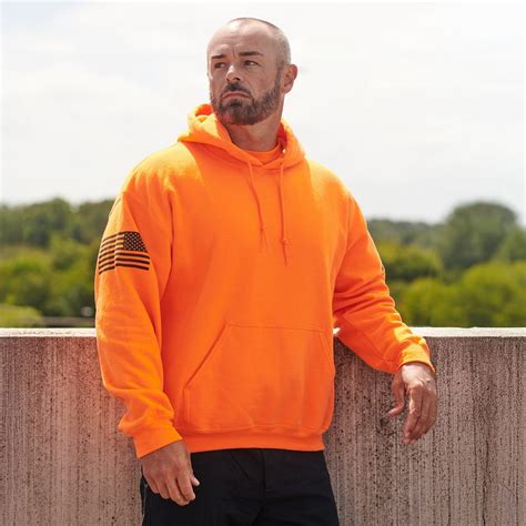 Basic Hoodie Safety Orange Grunt Style Llc