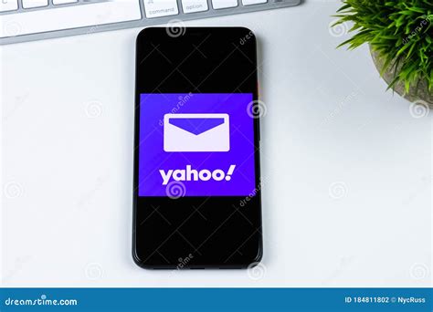 Yahoo Mail App Logo On A Smartphone Screen Editorial Photography Image Of Editorial