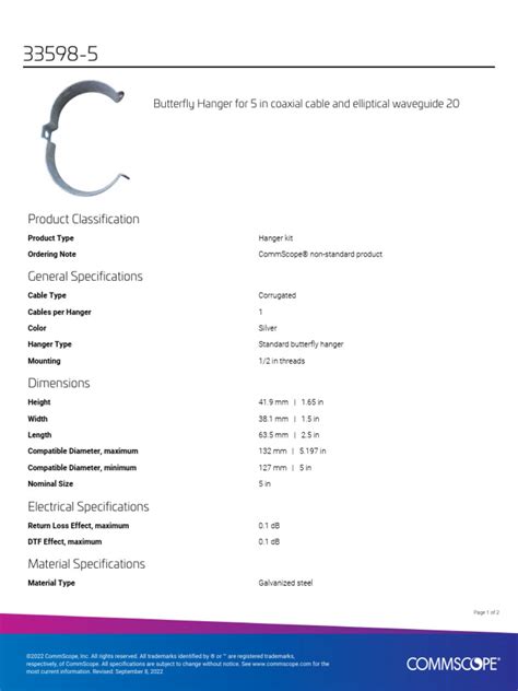 33598 5 Product Specifications Pdf Electrical Engineering