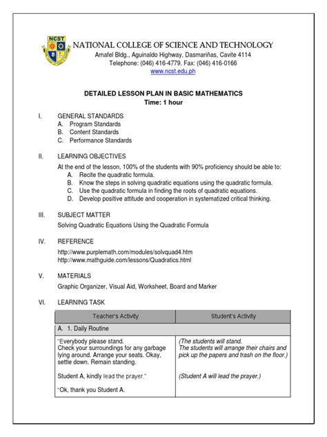 Lp Quadratic Formula Pdf Quadratic Equation Square Root