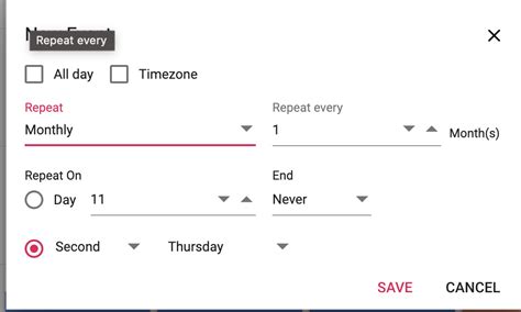recurring event monthly r learnjavascript