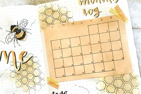 25 Bee Themed Bullet Journal Spreads For