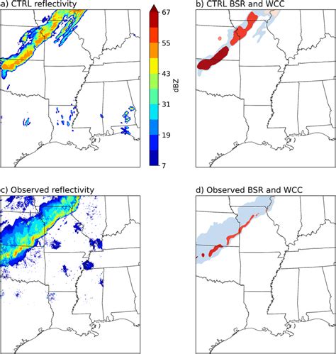 A C Reflectivity And B D Convective‐stratiform Separation At