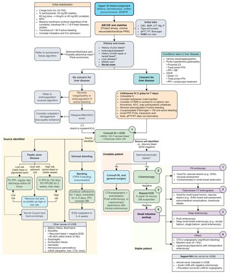 Upper Gi Bleed Management Algorithm Upper Gi Bleed Grepmed