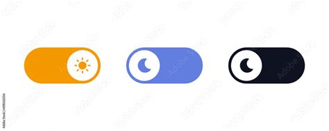 On Off Toggle Switch Buttons Day Night Switch Toggle Dark Mode Light Mode Switch Button