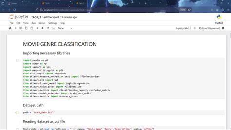 Tamizharasan K On Linkedin Machinelearning July Python Movieclassification Trending