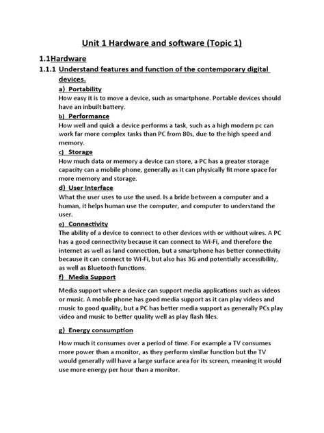 unit 1 hardware and software modified pdf embedded system byte