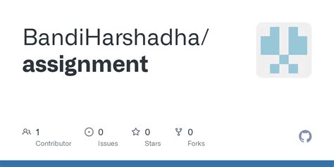 Github Bandiharshadhaassignment