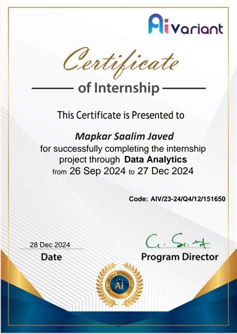 Saalim Mapkar On Linkedin Internship Dataanalytics Excel Tableau