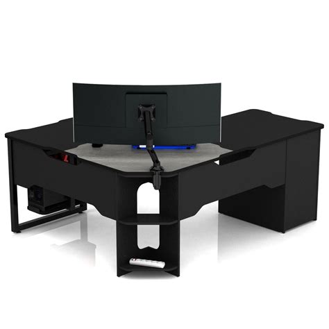 Стол DX MEGAPUZZLE BLACK левосторонний