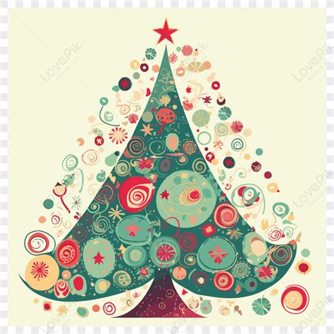 기발한 크리스마스 트리상표클립 아트만화 Png 일러스트 무료 다운로드 Lovepik