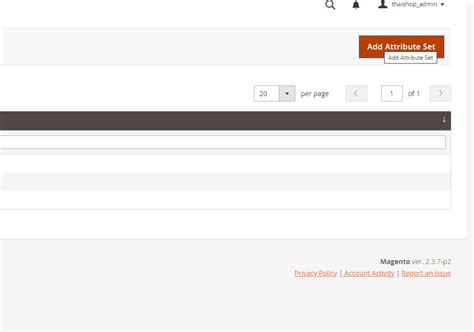 การจัดการ Attribute Set