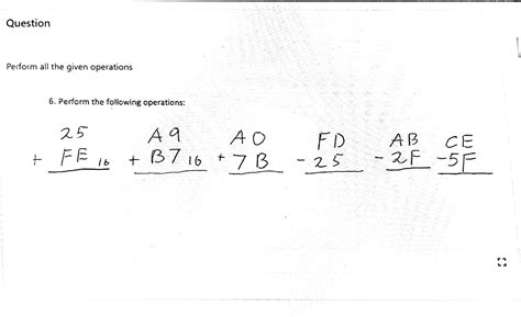 Solved Questionperform All The Given Operationsperform The