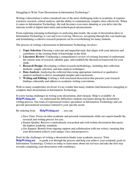 Dissertation Ideas Information Technology Pdf Educational