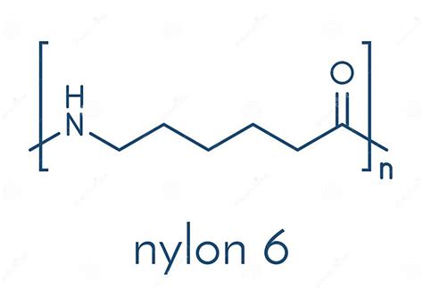 Polycaprolactam Nylon 6 Polymer Chemical Structure Polyamide Frequently Used For Production Of