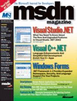 MSDN Magazine Issues From 2003 Microsoft Learn
