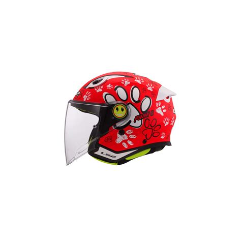 Casco Ls2 Of622 Funny Ii Paws Red Ls2