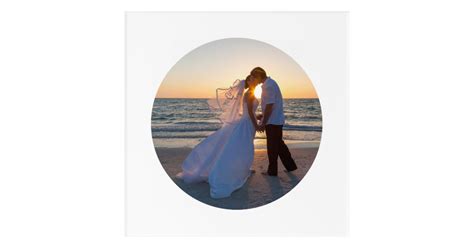 Create Your Own Circle Shape Wedding Photo Acrylic Print Zazzle