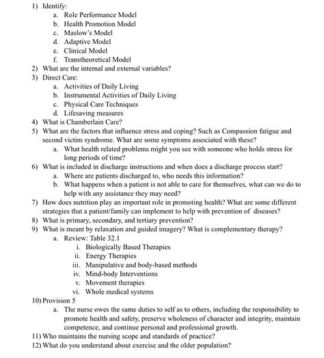 Solved Identifya ﻿role Performance Modelb ﻿health