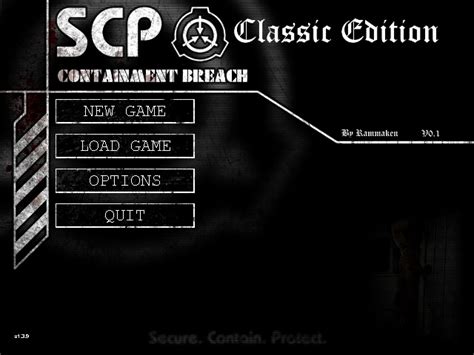 Menu 5 Image SCP Containment Breach Classic Edition Cancelled Mod For SCP Containment