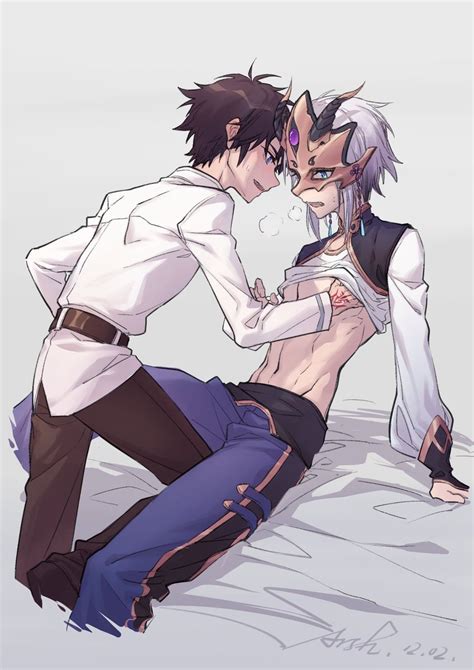 Rule 34 2boys Abs Arsh Blue Eyes Brown Hair Fategrand Order Fate Series Fujimaru Ritsuka