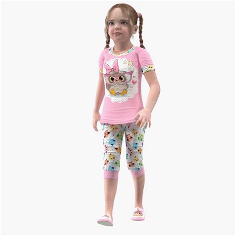 Young Girl Home Clothes Rigged For Maya 3d Model 199 Ma Free3d