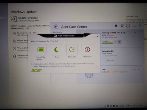 Hello How To Fix My Laptop Pop Up Acer Power Button And Shut Down