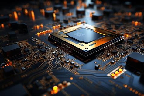Premium Ai Image Electronic Board With Interconnected Circuits
