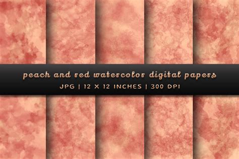 Peach And Red Watercolor Backgrounds Graphic By Pugazh Logan · Creative Fabrica