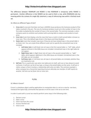 Sql Interview Questions And Answers PDF