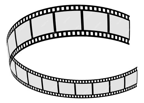 빈 필름 테이프 컬 템플릿 장식 프레임 프리미엄 벡터